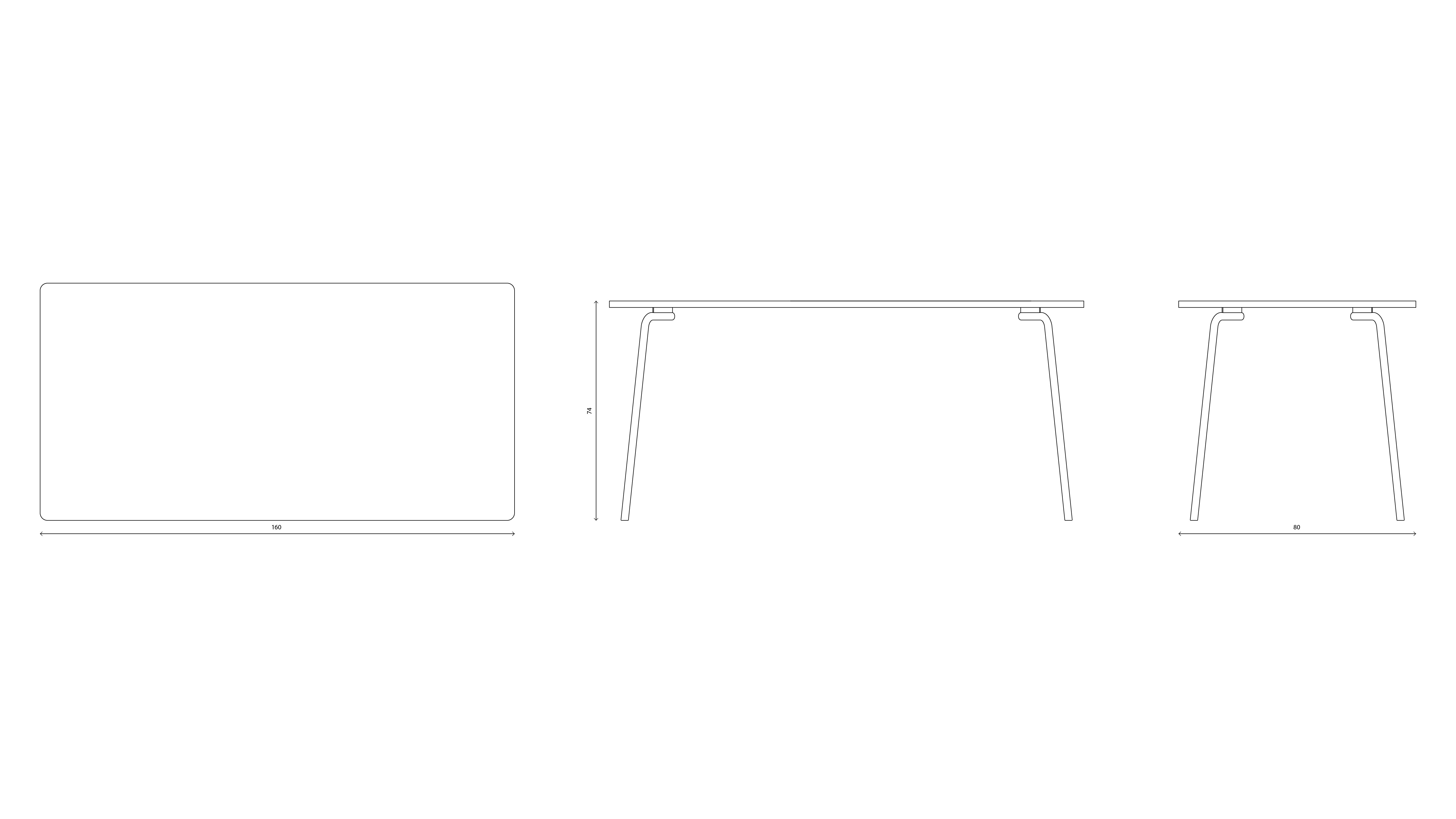 Otto White Rectangular Table | HPL veneer Top & Green Legs | Modern ...