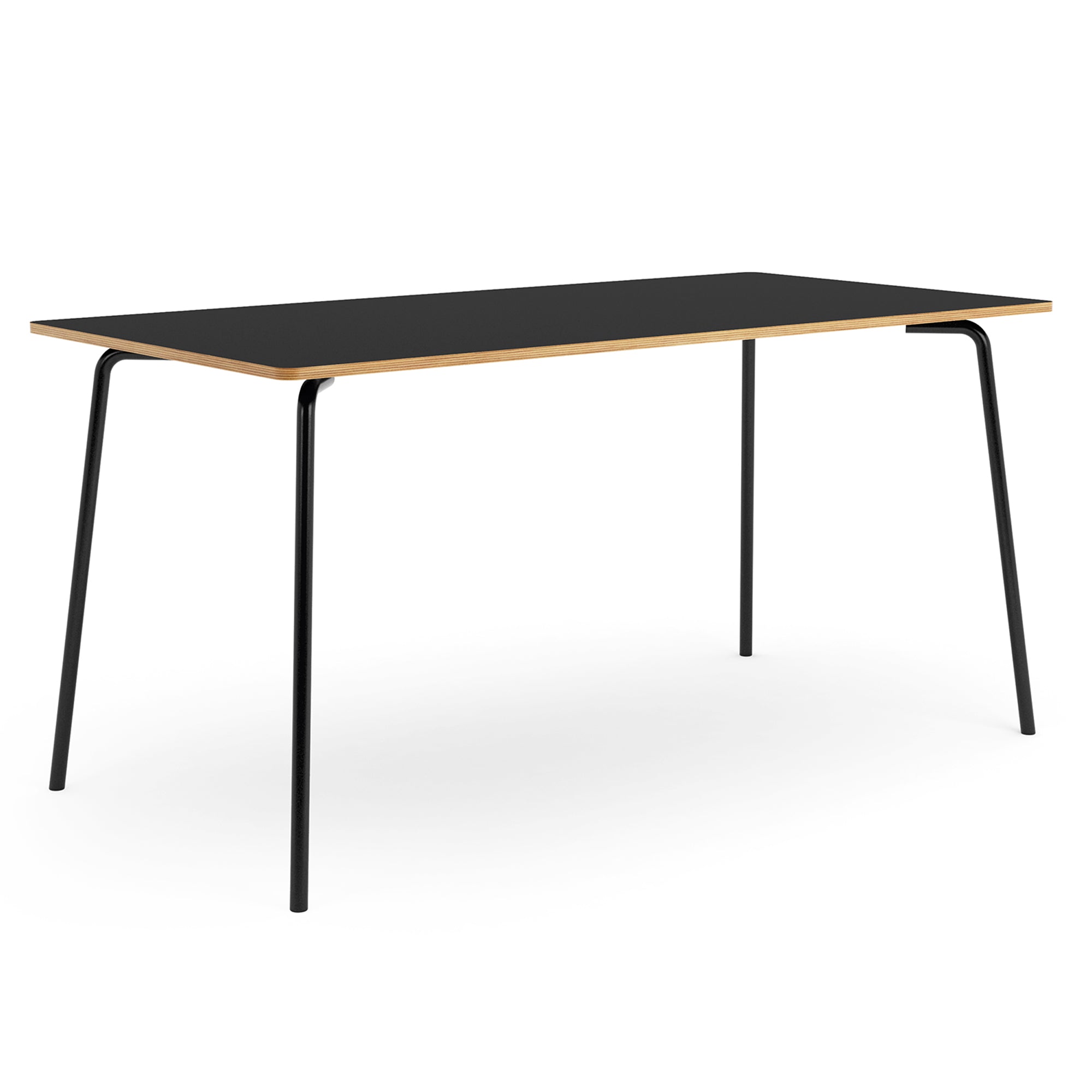 Otto Black Rectangular Table | HPL veneer Top & Green Legs | Modern ...